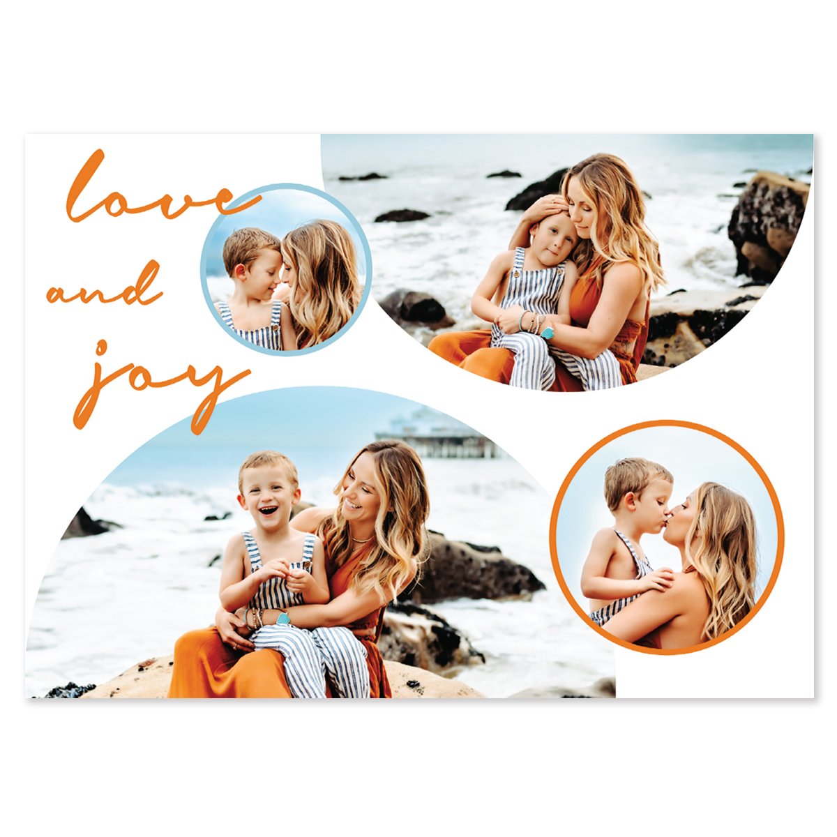 Horizontal bubbles: custom photo card – and the moon will rise